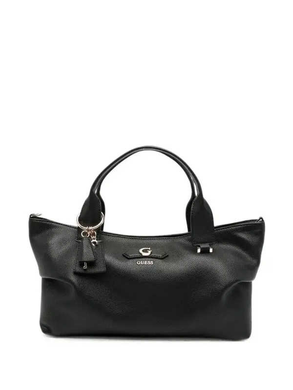 Guess Logo-plaque Pebbled Tote Bag