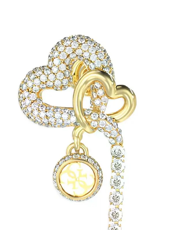 Guess Pavé-set Heart-pendant Earrings