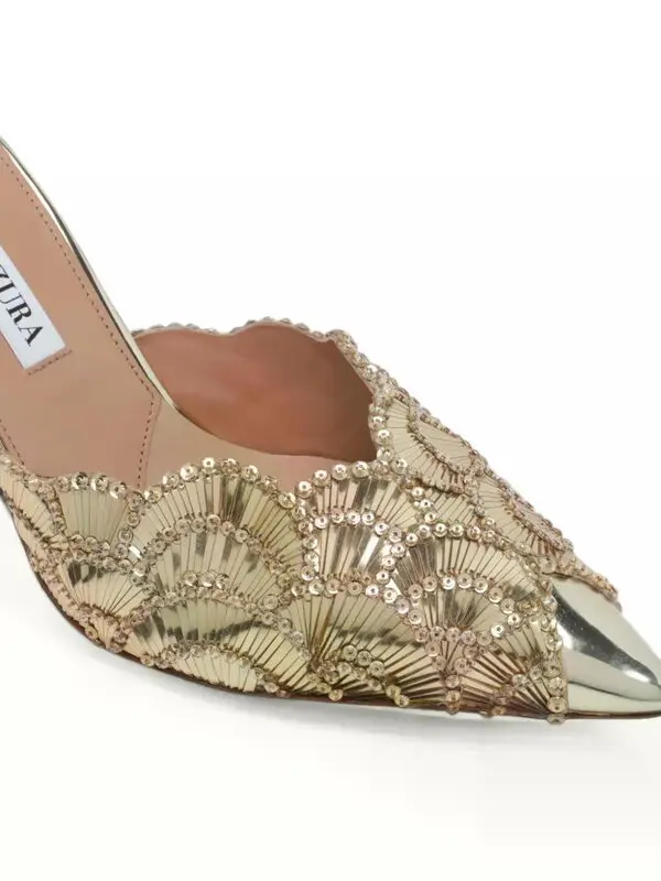AQUAZZURA Ce Soir Sequin-embellished Sandals