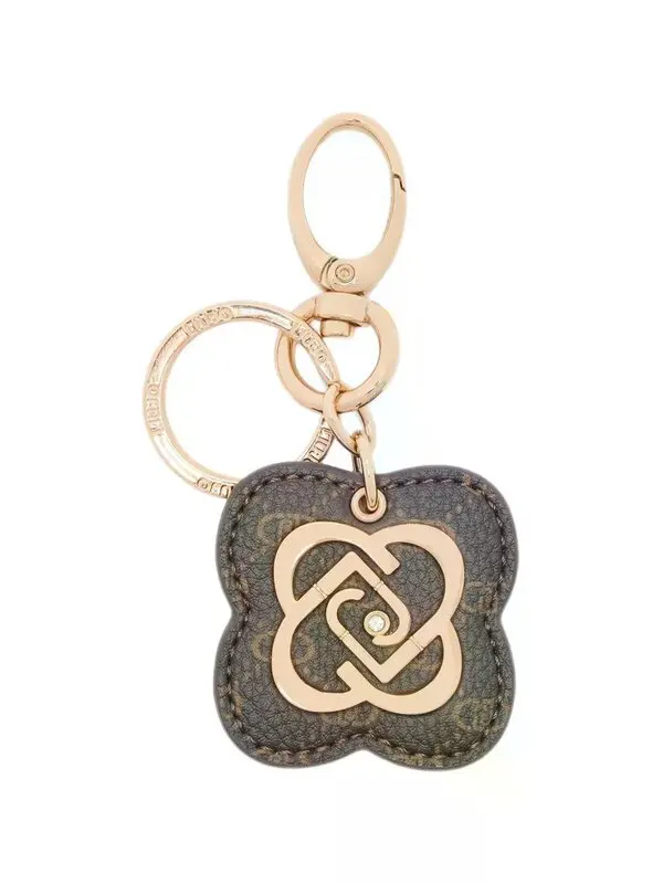 Liu Jo Monogram-print Flower Key Ring - Brown