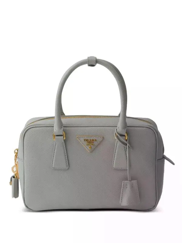 Prada Small Saffiano Leather Top-handle Bag - Grey