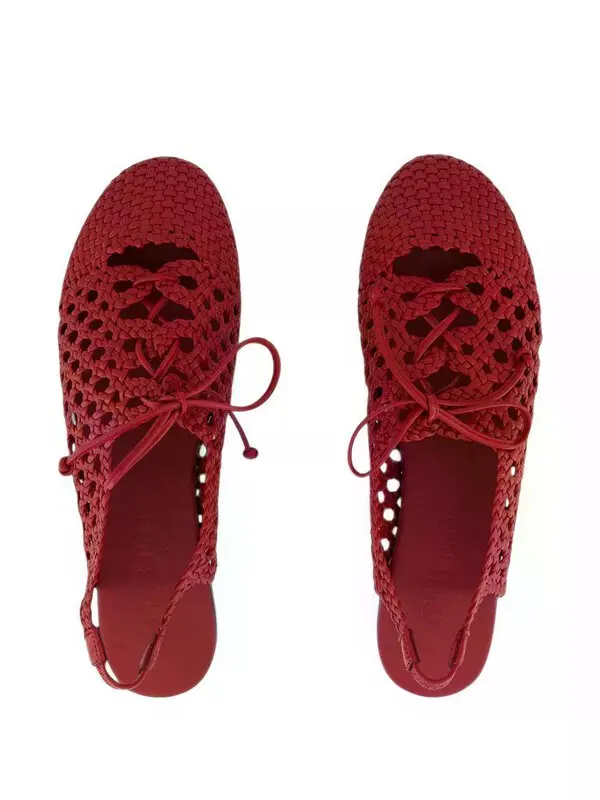 Hereu Sardana Handwoven Sandals - Red