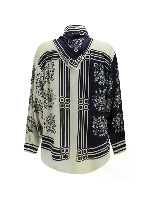 ALEMAIS Banderra Scarf Silk Shirt