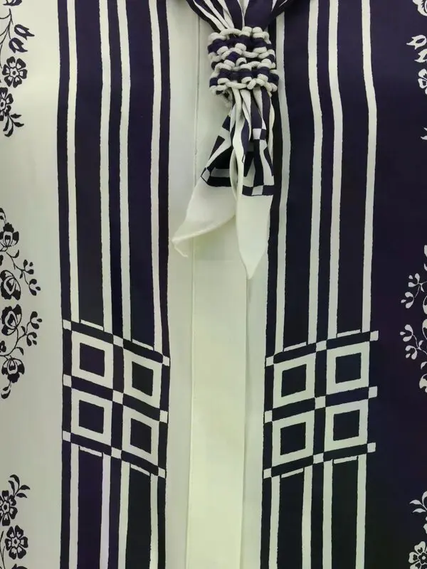 ALEMAIS Banderra Scarf Silk Shirt