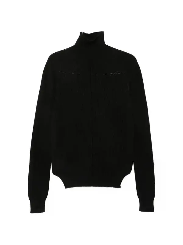 Rick Owens Fisherman Ribbed-knit Roll-neck Sweater