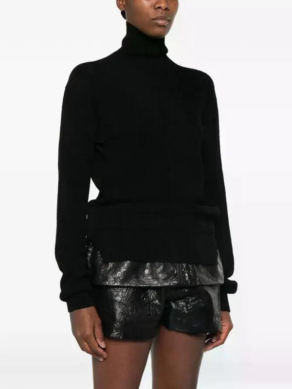 Rick Owens Fisherman Ribbed-knit Roll-neck Sweater