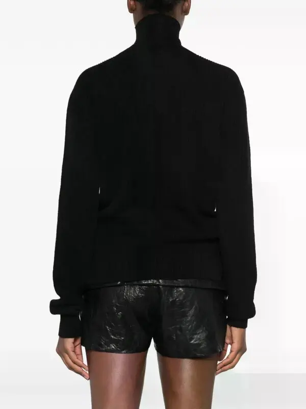 Rick Owens Fisherman Ribbed-knit Roll-neck Sweater