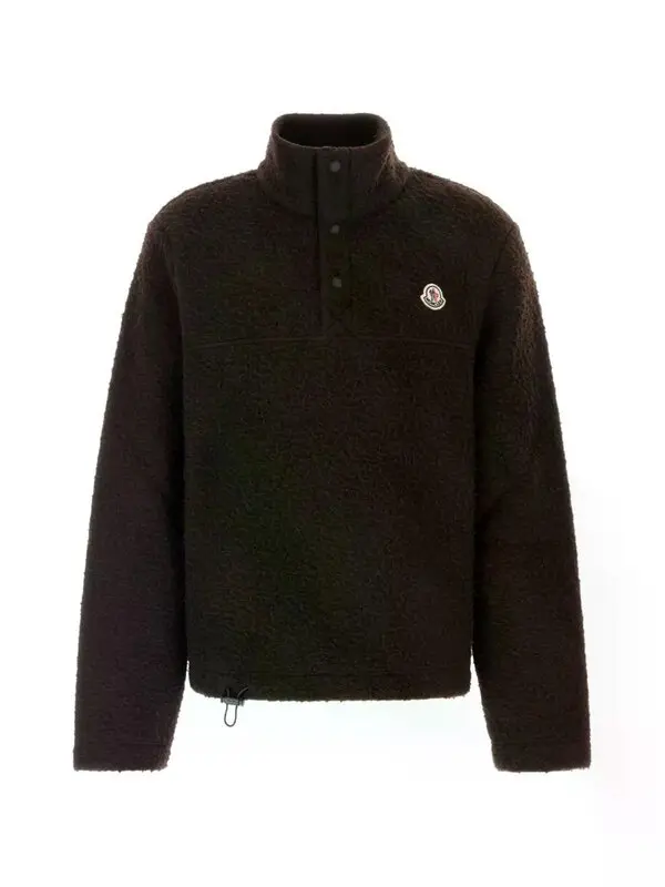 Moncler Logo-patch High-neck Sweater - Brown