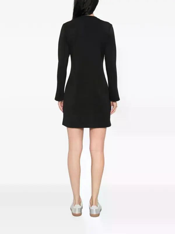 Liu Jo Beaded-logo Slit-cuff Mini Dress