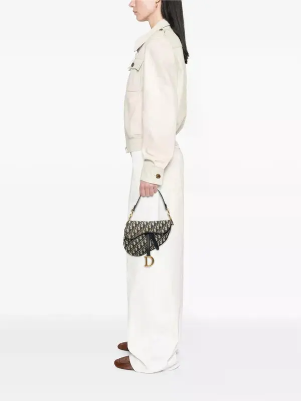 Dior 2018 Oblique Canvas Saddle Bag Shoulder Bag