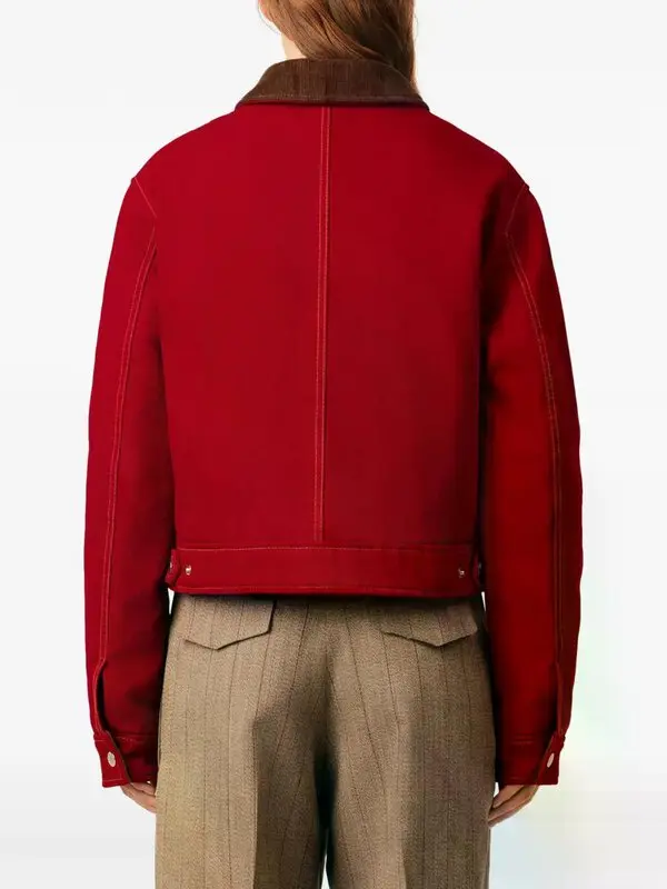 AMI Paris Cotton Zipped Jacket With De Coeur
