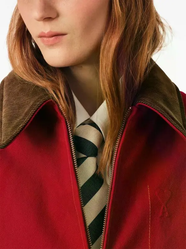 AMI Paris Cotton Zipped Jacket With De Coeur