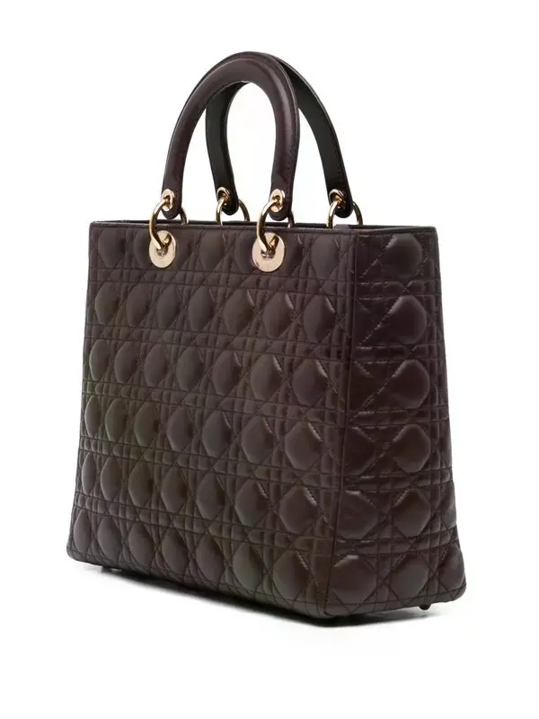 Dior 2011 Large Lambskin Cannage Lady Satchel