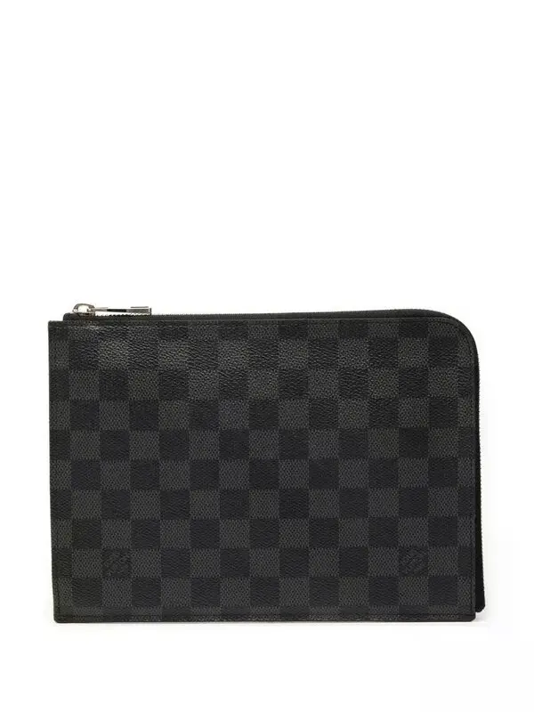 LOUIS VUITTON 2017 Damier Graphite Pochette Jour Pm Clutch Bag