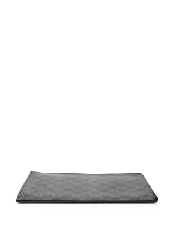 LOUIS VUITTON 2017 Damier Graphite Pochette Jour Pm Clutch Bag