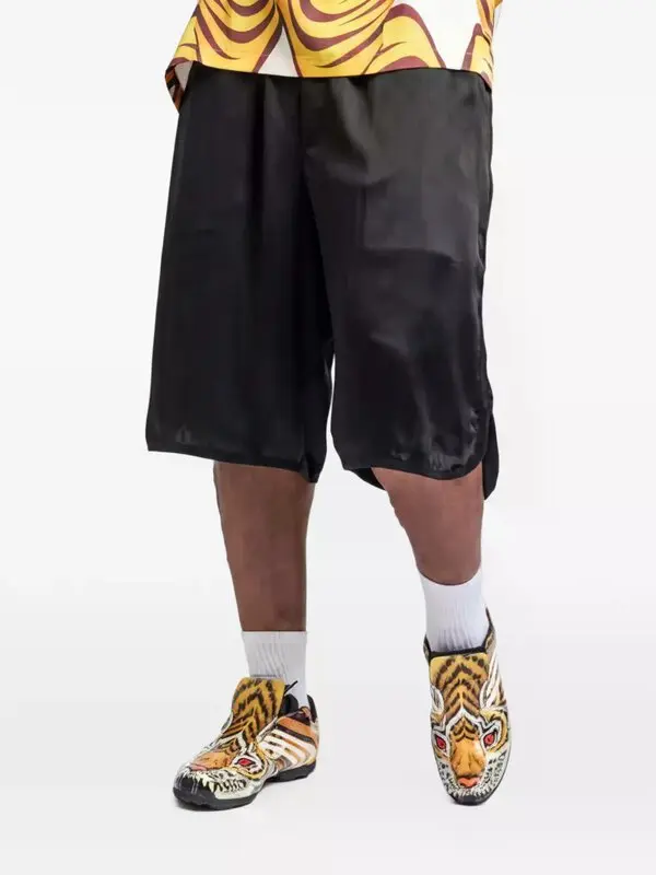 Y3 Logo-print Drawstring Track Shorts - Black