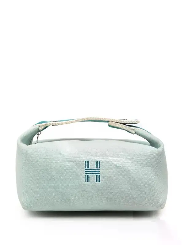 Hermès 2010-2026 Small Toile Bride A Brac Case Vanity Bag - Blue