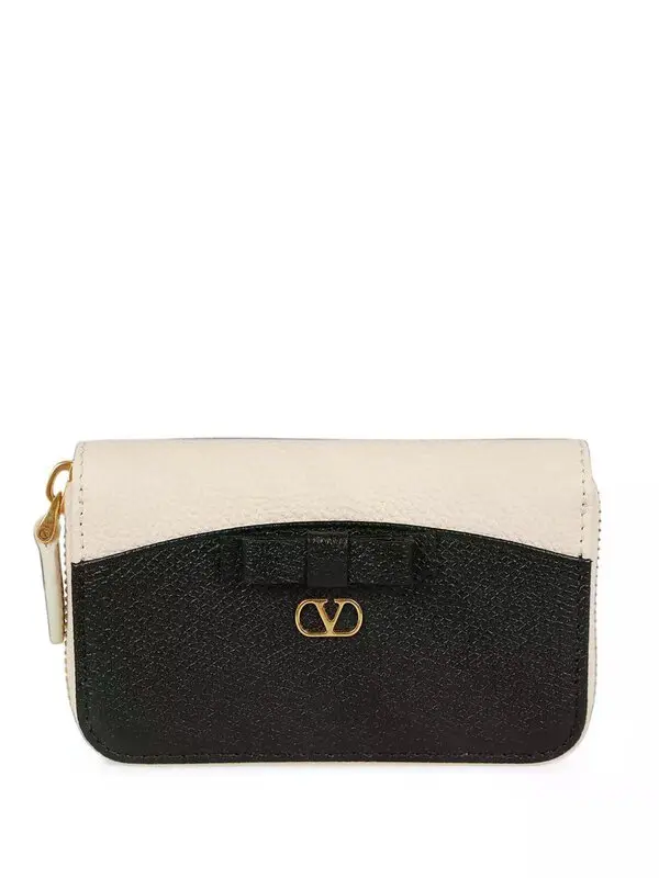 Valentino Garavani Vlogo Signature Bow-detail Wallet - Neutrals