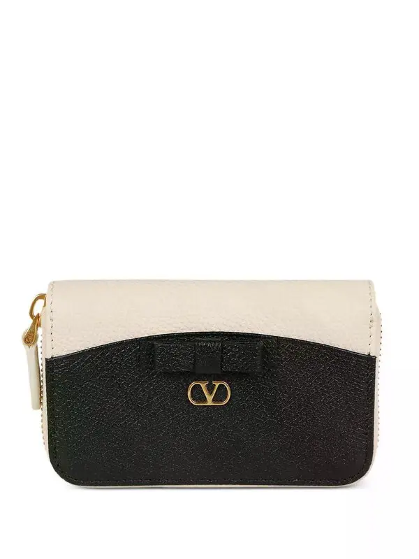 Valentino Garavani Vlogo Signature Bow-detail Wallet - Neutrals