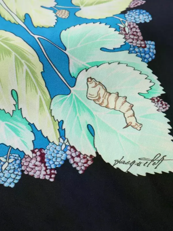 Hermès 20th Century L Arbre De Soie Silk Scarf 90 Scarves - Black