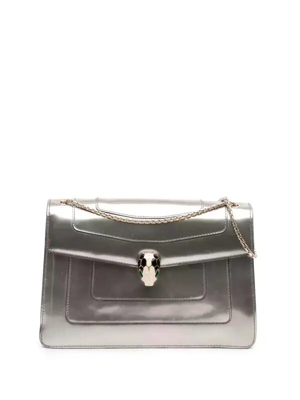 BVLGARI 2010-2020 Medium Patent Serpenti Forever Shoulder Bag