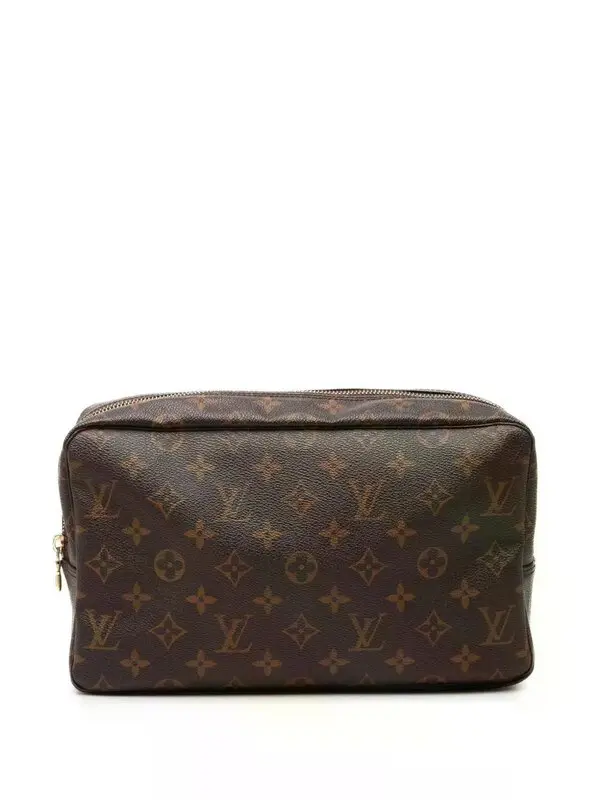 LOUIS VUITTON 2000 Monogram Trousse Toilette 28 Clutch Bag - Brown