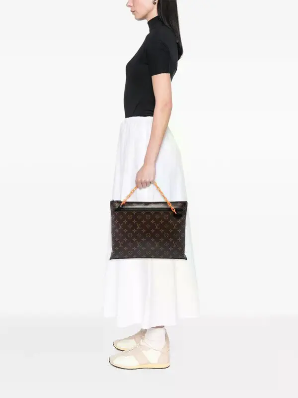 LOUIS VUITTON 2019 Monogram Solar Ray A4 Pochette Clutch Bag