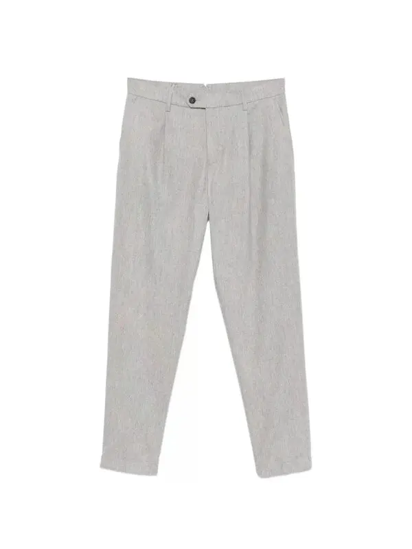 Eleventy Pleated Detail Trousers - Grey