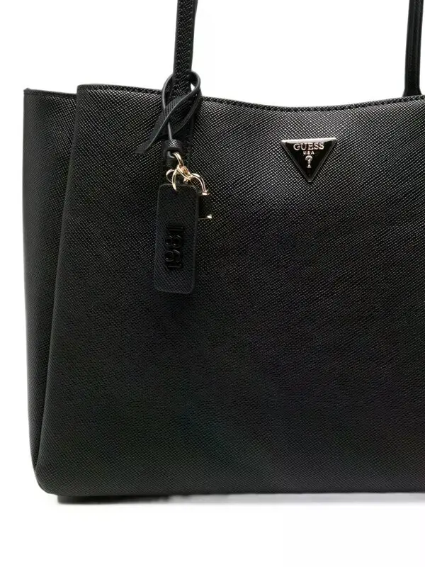 Guess Saffiano-effect Logo-plaque Tote Bag