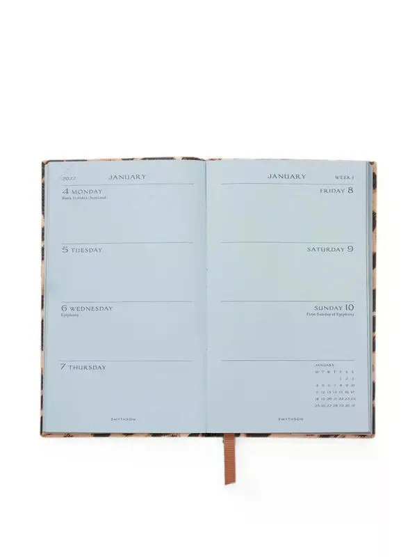 Smythson 2027 Panama Leopard-print Weekly Diary