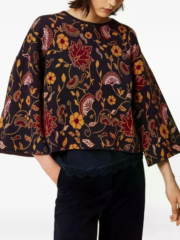 TWINSET Jacquard Floral Jumper