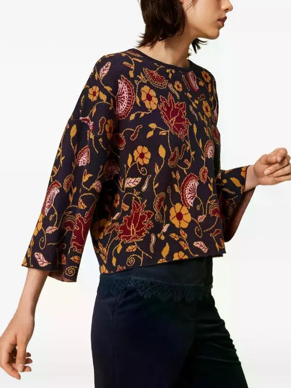 TWINSET Jacquard Floral Jumper