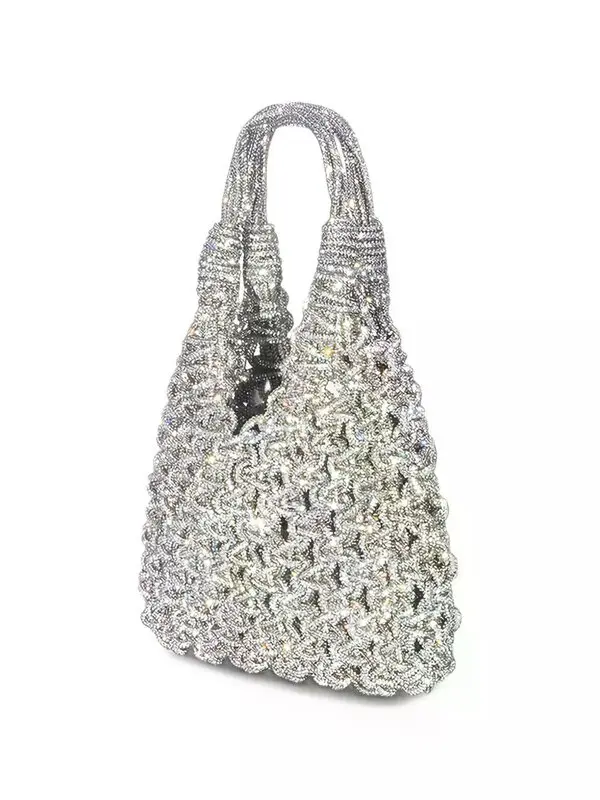 HIBOURAMA Crystal-embellished Tote Bag - Silver