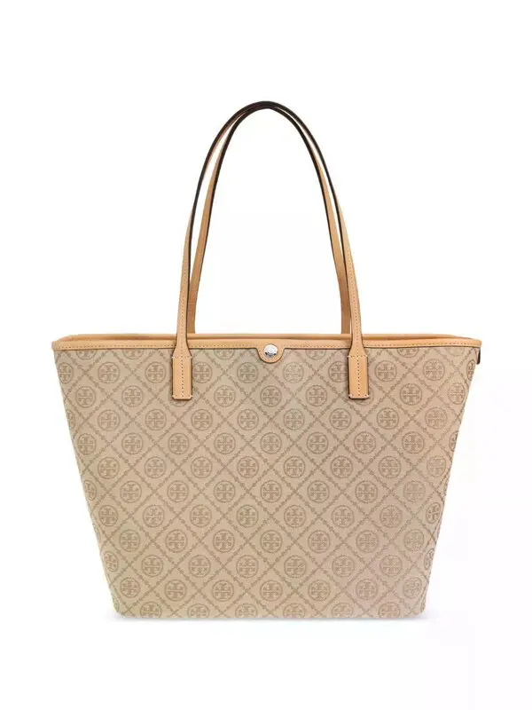 Tory Burch T-monogram Zip Tote - Neutrals