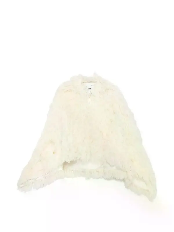 DARKPARK Christy Fringed Cape - Neutrals