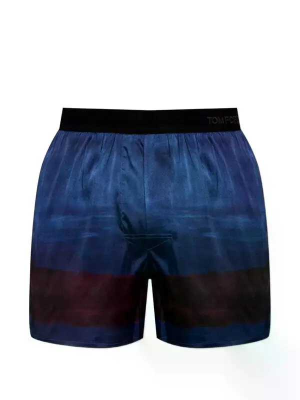 TOM FORD Logo-waistband Boxers - Blue
