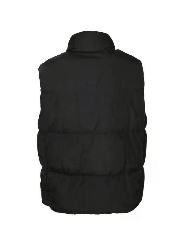Stone Island G100010 Crinckle Reps Ny Wind-resistant Down Vest With Anti-drop - Black