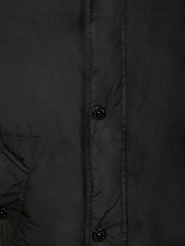 Stone Island G100010 Crinckle Reps Ny Wind-resistant Down Vest With Anti-drop - Black