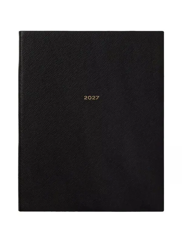 Smythson 2027 Portobello Weekly Vertical Diary - Black