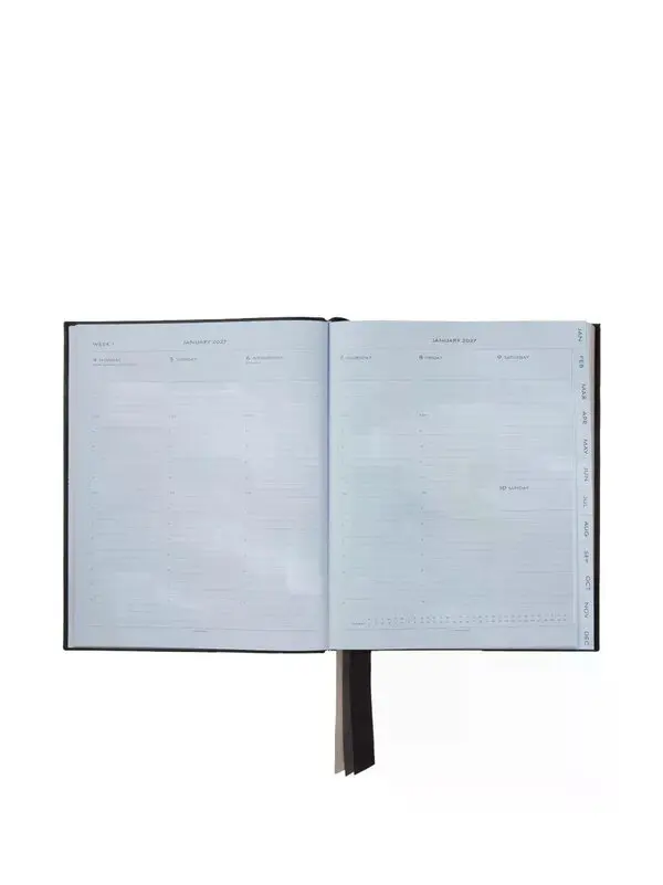 Smythson 2027 Portobello Weekly Vertical Diary - Black