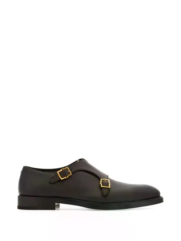 FERRAGAMO Double Monkstrap Shoes - Brown