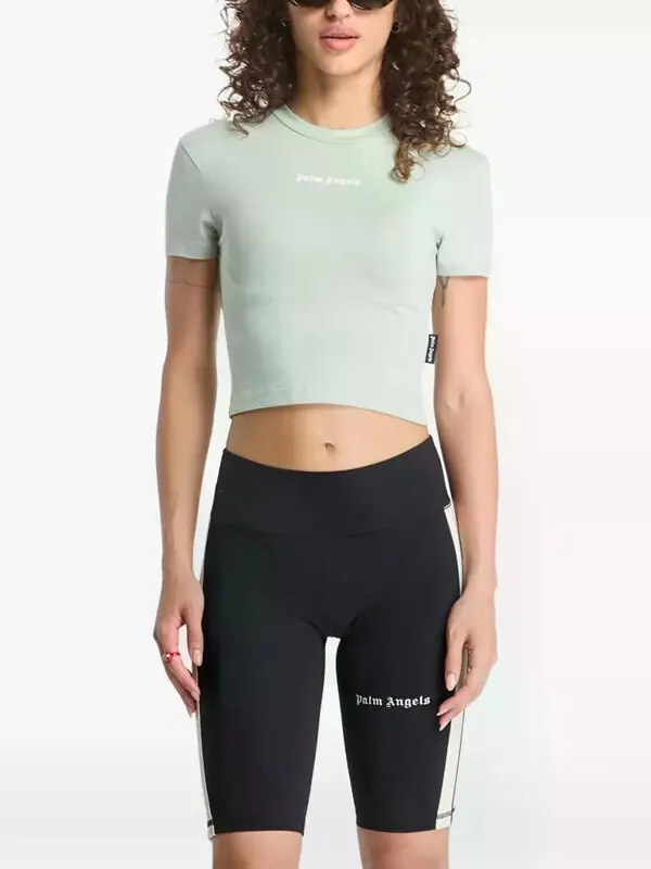 Palm Angels Logo-print Cropped T-shirt