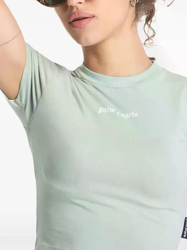 Palm Angels Logo-print Cropped T-shirt