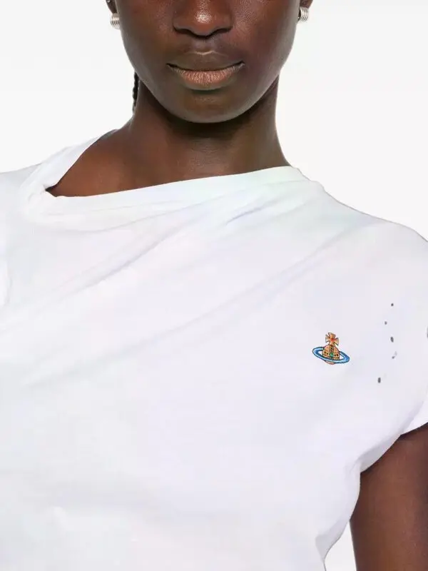 VIVIENNE WESTWOOD Hebo Asymmetrical Embroidered Orb Top