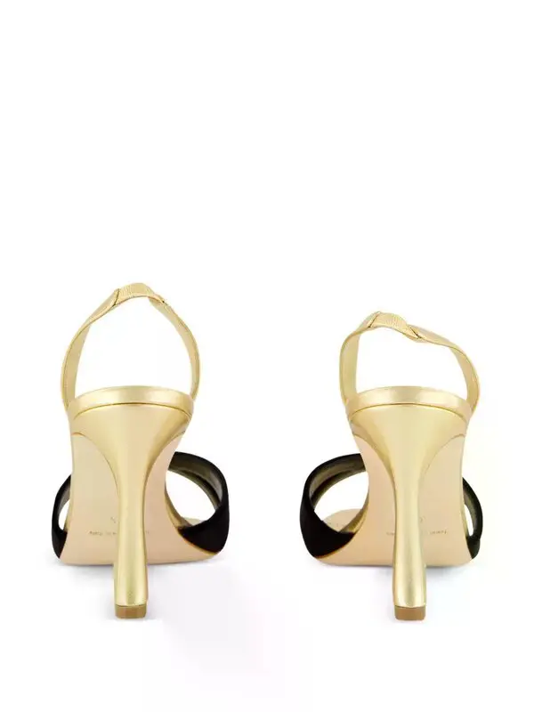 Manolo Blahnik Callydra Leather Sandals - Gold