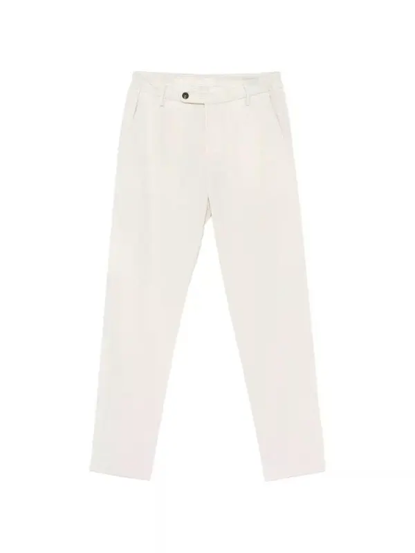 Eleventy Pleated Corduroy Trousers - White