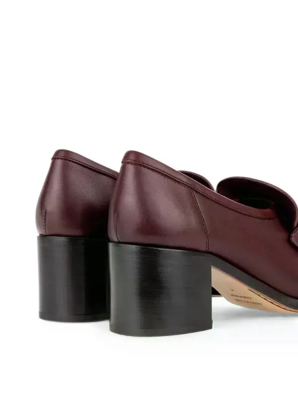 FERRAGAMO Block Heel Loafers With Gancini Ornament