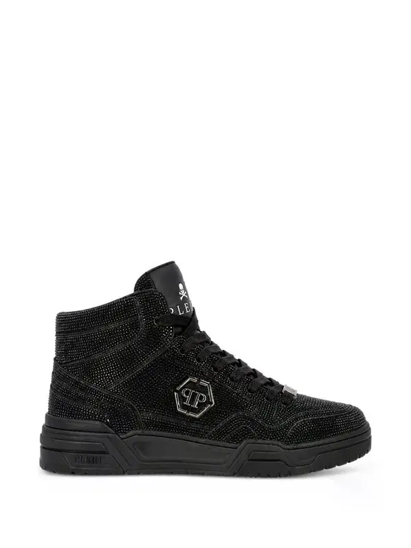Philipp Plein Mid-top Predator V2 Strass Sneakers - Black