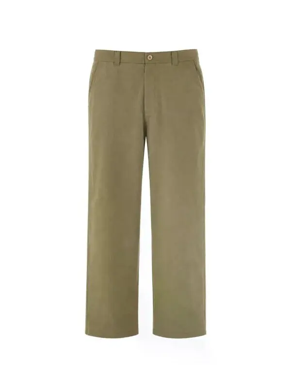 A.p.c. Straight-leg Cotton Trousers - Green
