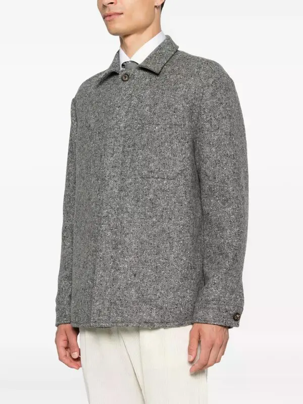 Eleventy Marl-effect Button-up Jacket